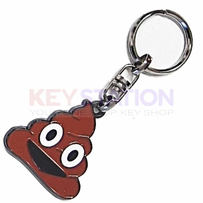 Emoji Metal Keyring - Poop Emoji Keyring High Quality - Keystation