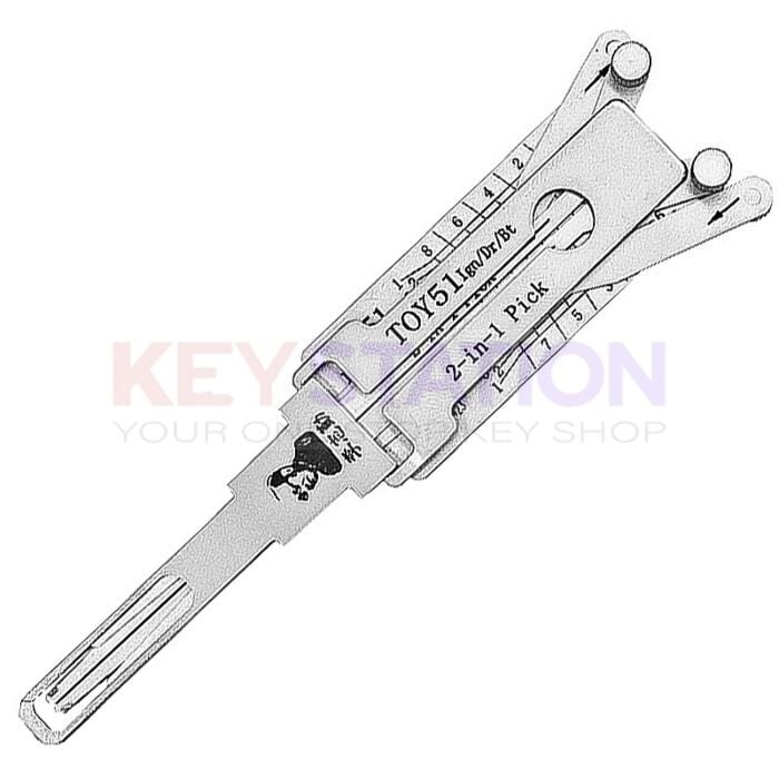 Toyota TOY51 VA2 VA6 8 Cut Lishi Pick & Decoder - 4 Track - For Doors ...